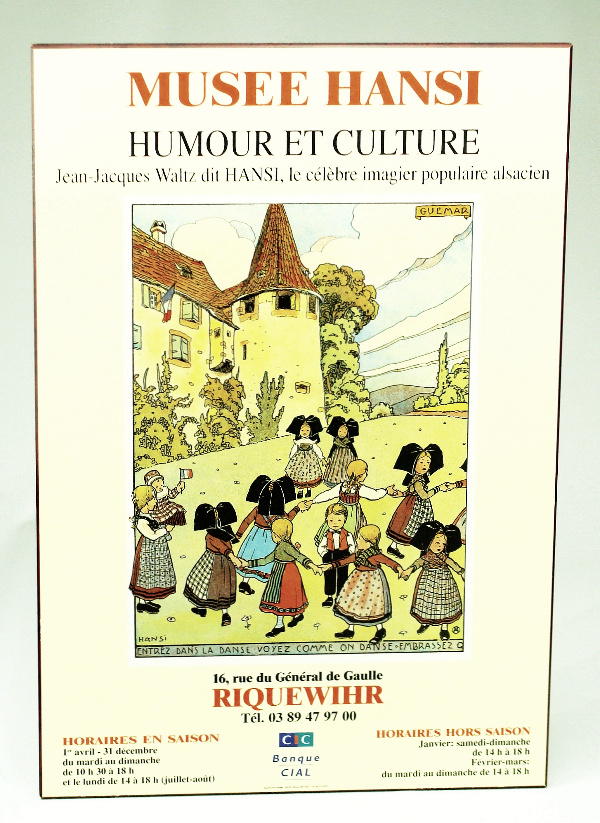 Mounted Poster for the Musee Hansi, Celebrating the Humour and Culture ...