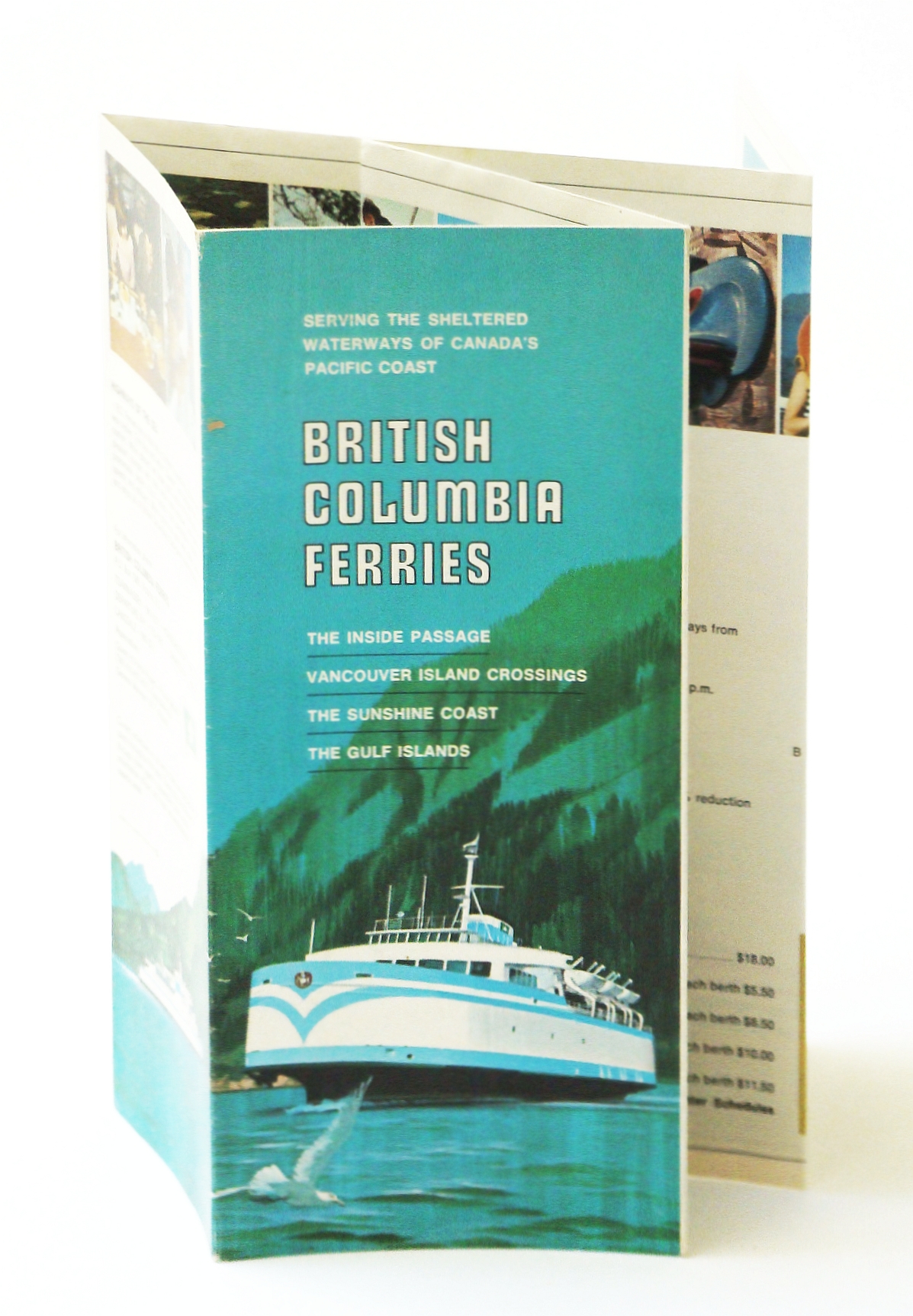 British Columbia (B.C.) Ferries - 1968 Route Map