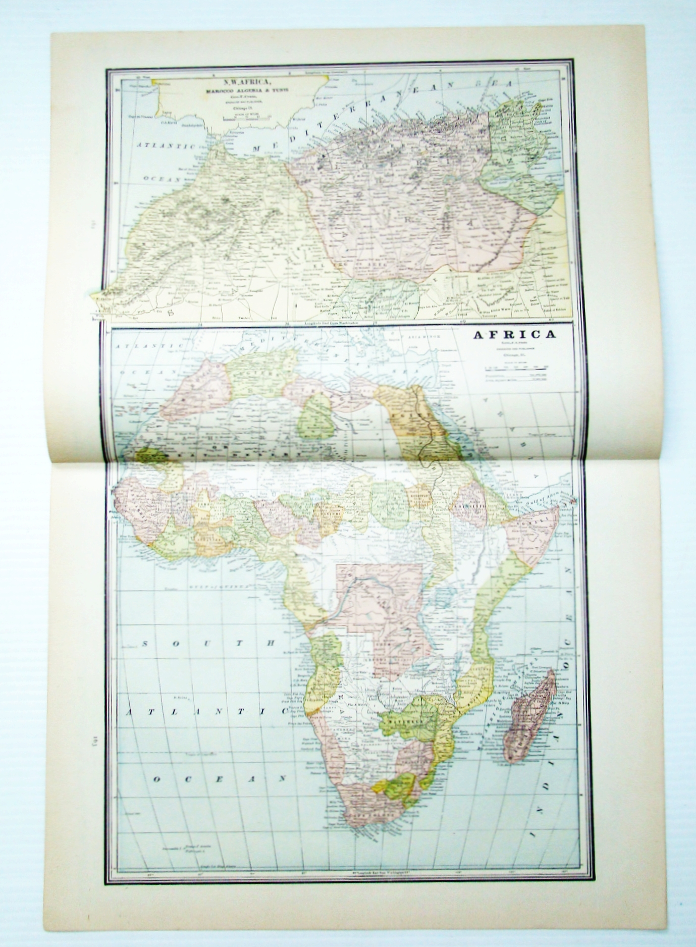 1889 Color Map of India
